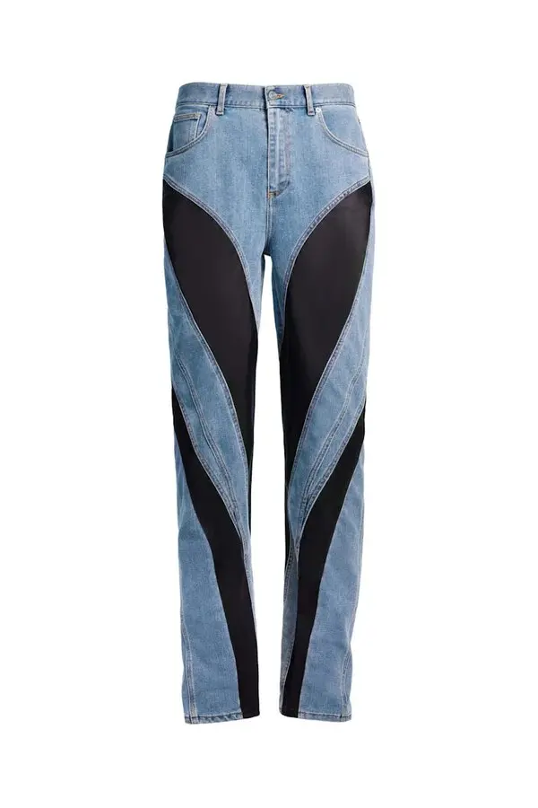 MUGLER Spiral Panel Jeans