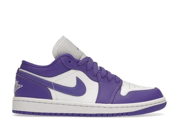 JORDAN 1 Low Sneakers - Psychic Purple/atomic Green/white
