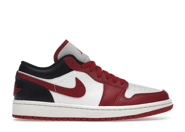 JORDAN 1 Low Reverse Black Toe Sneakers - White/black/sail