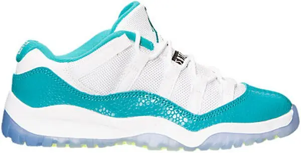 JORDAN 11 Retro Low Aqua Safari Sneakers - White/turbo Green/volt Ice