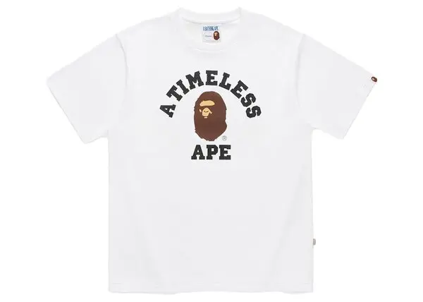 A BATHING APE X Jjjjound College Timeless Tee Shirt - White