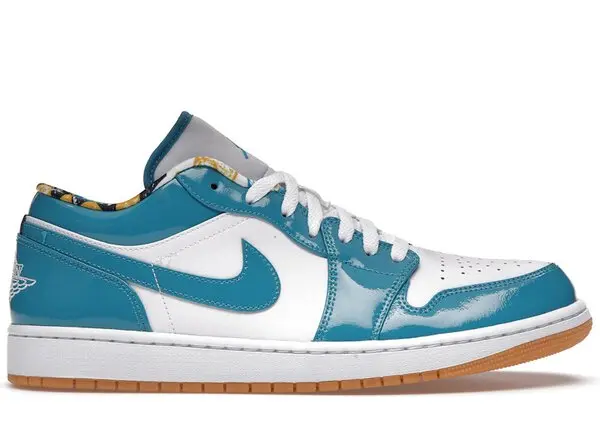 JORDAN 1 Low Se Barcelona - Cyber Teal/white