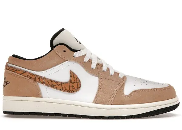 JORDAN 1 Low Se Brown Elephant Sneakers - Hemp/metallic Gold/white