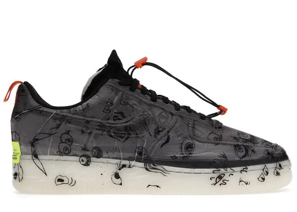 Nike Force 1 Low Experimental Halloween Sneakers - Black/starfish