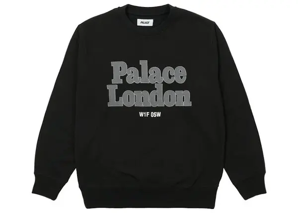 PALACE Postcode Crew - Black