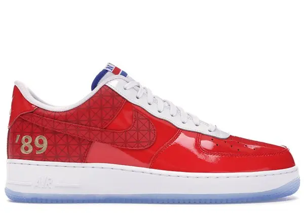 Nike Force 1 Low Detroit Pistons 89 Championship Sneakers - University Red/white/game Royal