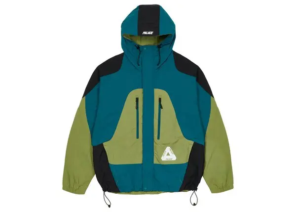 PALACE Powder Jacket - Black/olive/teal