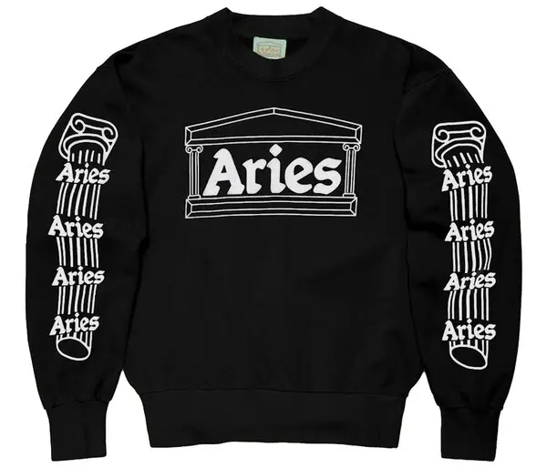 Aries Column Sweatshirt - Black