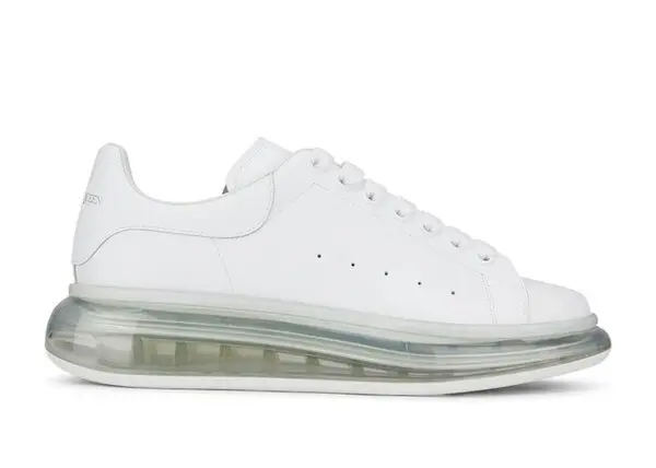 Alexander McQueen Oversized Sneakers With Clear Sole - White