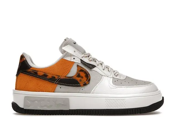 Nike Air Force 1 Low Fontanka Wm Tortoise Shell Sneakers - Sail/grey/orange