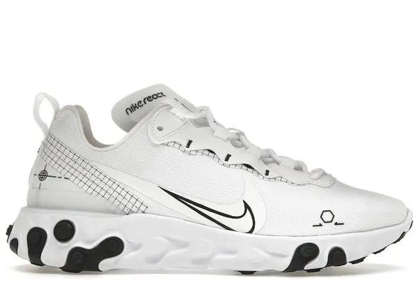 Nike React Element 55 Sneakers - White/black