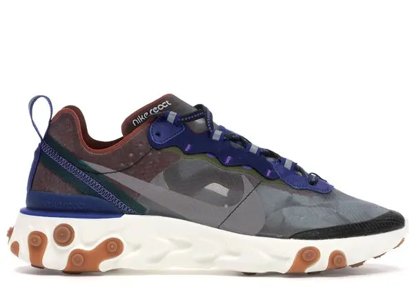 Nike React Element 87 Sneakers - Dusty Peach/atmosphere Grey/deep Royal Blue
