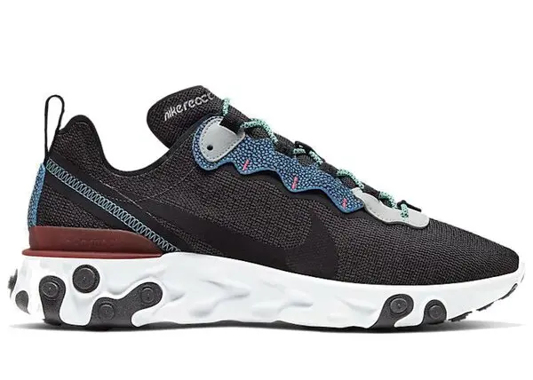 Nike React Element 55 Se Sneakers - Anthracite/pure Platinum/university Red