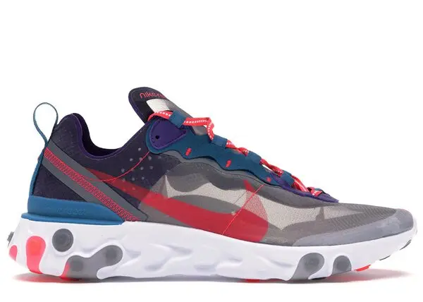 Nike React Element 87 Sneakers - Black/red Orbit/white