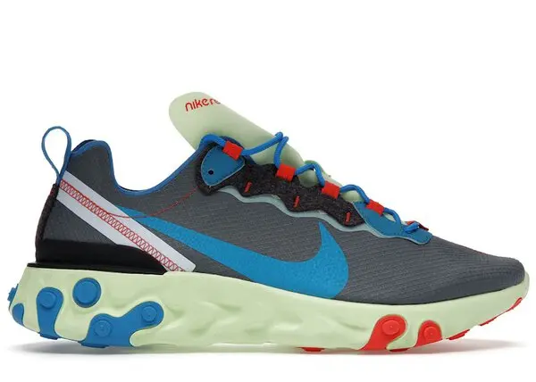 Nike React Element 55 Sneakers - Volt/dark Grey/photo Blue