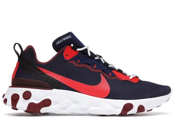Nike React Element 55 Sneakers - Blue Void/team Red/white