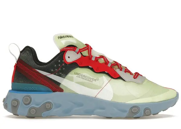 Nike React Element 87 Undercover Sneakers - Volt/university Red/black
