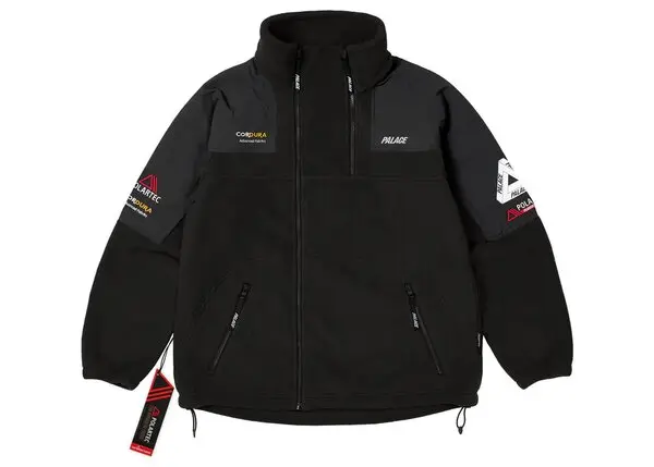 PALACE Polartec Double Zip Funnel - Black