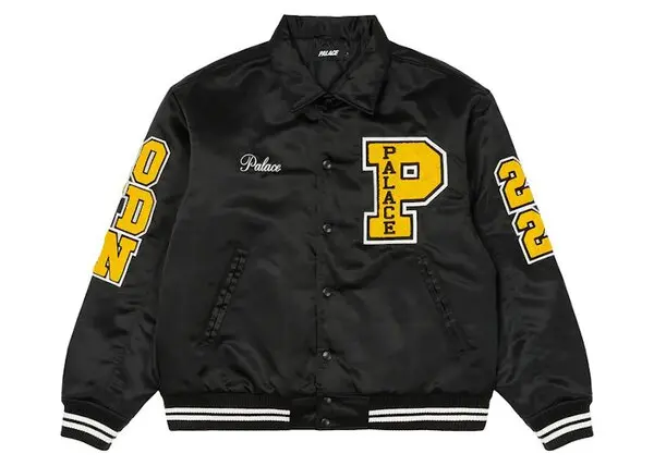 PALACE Satin Varsity Jacket - Black