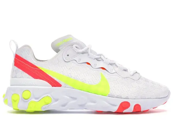 Nike React Element 55 - White/crimson/volt