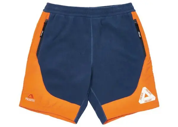 PALACE Polartec Shell Shorts - Navy Blue/orange