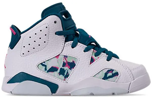 JORDAN 6 Retro Sneakers - White/laser Fuchsia/green Abyss