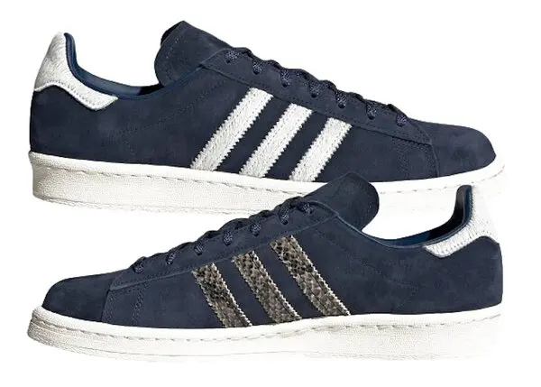 Adidas Campus 80s Snakeskin Sneakers - Collage Navy/footwear White/blue