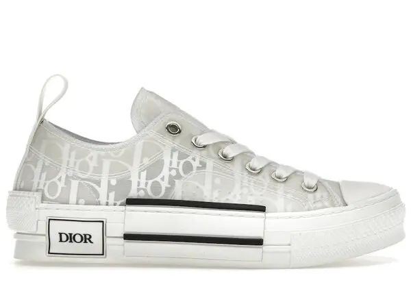 Dior B23 Low Top Oblique Sneakers - White
