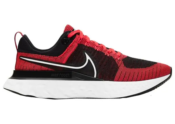Nike React Infinity Run Flyknit 2 - Bright Crimson/black/dark Smoke Grey