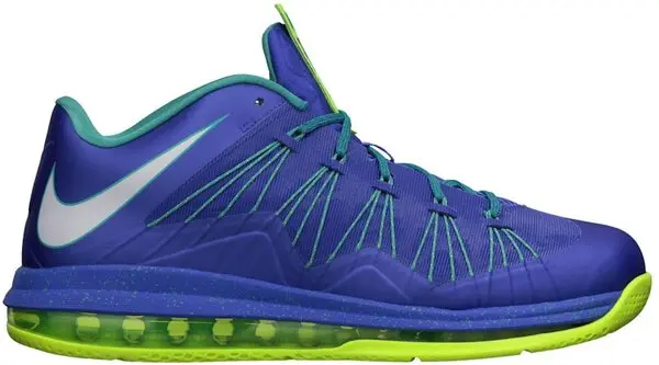 Nike Lebron X Low Top Sneakers - Treasure Blue/white/volt