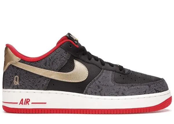 Nike Force 1 Low Spades - Black/metallic Gold/university Red