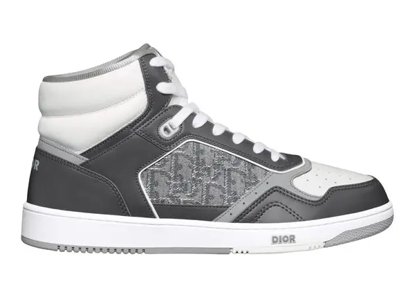 Dior B27 High-top Sneakers - Anthracite/white/ruthenium Metallic