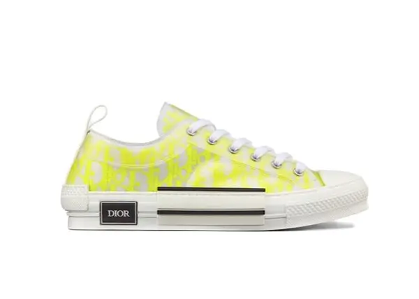 Dior B23 Low Top Sneakers - White/yellow