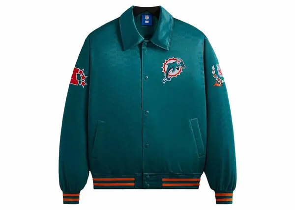 Kith X Nfl Dolphins Satin Bomber Jacket