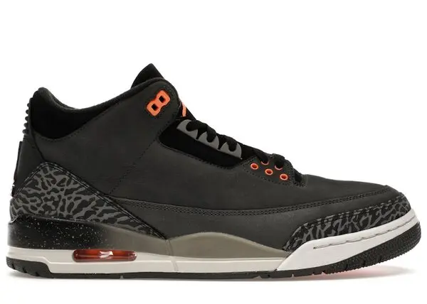 JORDAN 3 Retro Fear Pack 2023 Sneakers - Black/total Orange