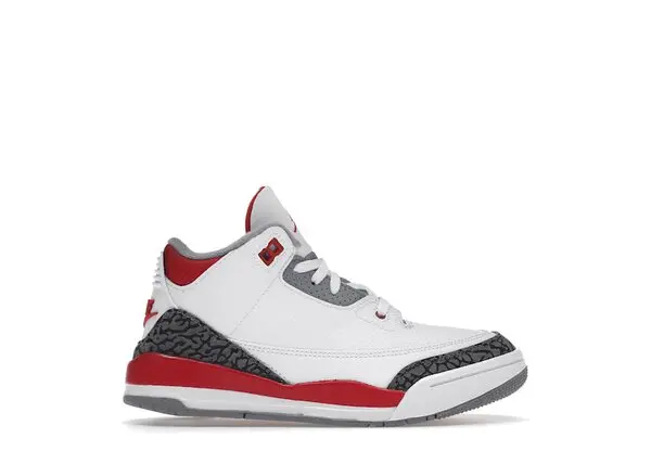 JORDAN 3 Retro Fire Red 2022 Ps - White/fire Red/cement Grey