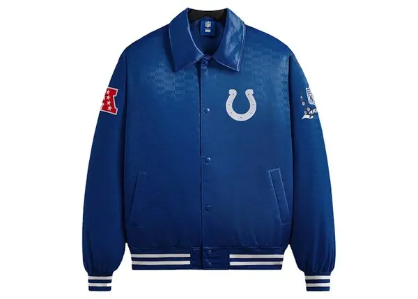 Kith X Nfl Colts Satin Bomber Jacket