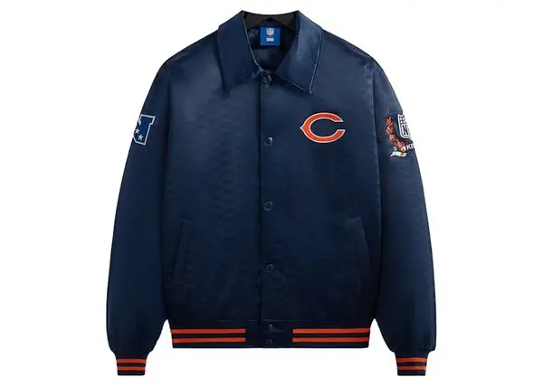 Kith X Nfl Bears Satin Bomber Jacket