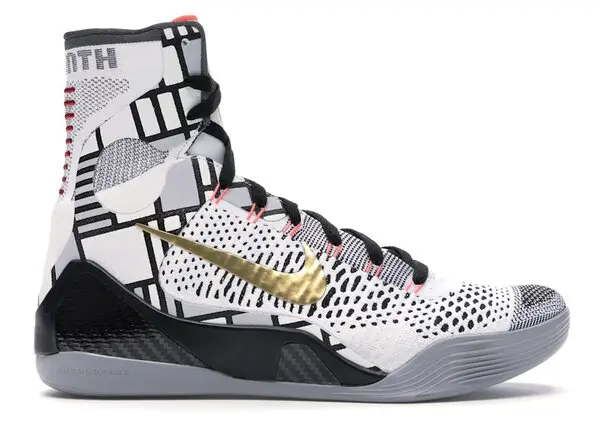 Nike Kobe Elite High Top Sneakers - White/metallic Gold/black