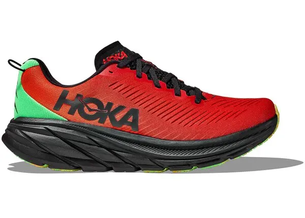 Hoka One One Rincon 3 Athletic Sneakers - Red Alert/flame