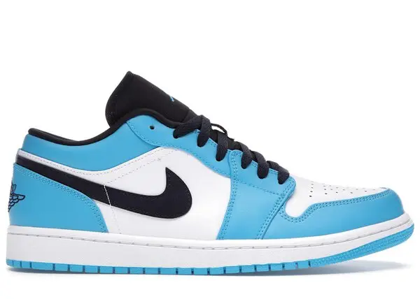 JORDAN 1 Low Unc Sneakers - White/dark Powder Blue/obsidian