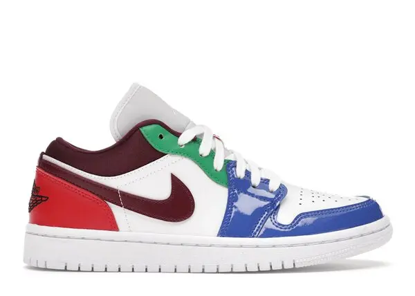 JORDAN 1 Low Multi-color - White/dark Beetroot/hyper Royal