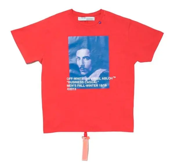 VIRGIL ABLOH Mca Figures Of Speech Offwhite Bernini Tee Shirt - Red/blue
