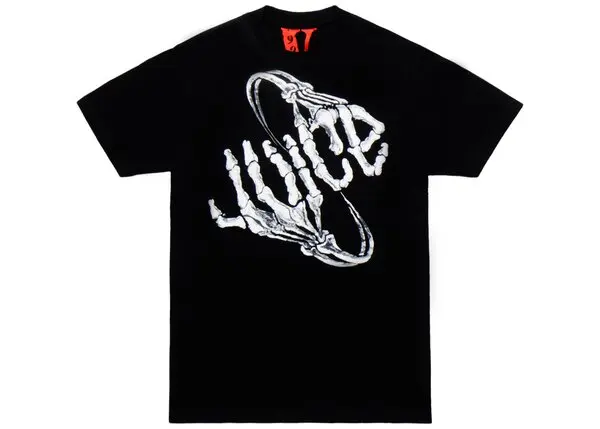 Juice Wrld X Vlone Bones T-Shirt - Black | Editorialist