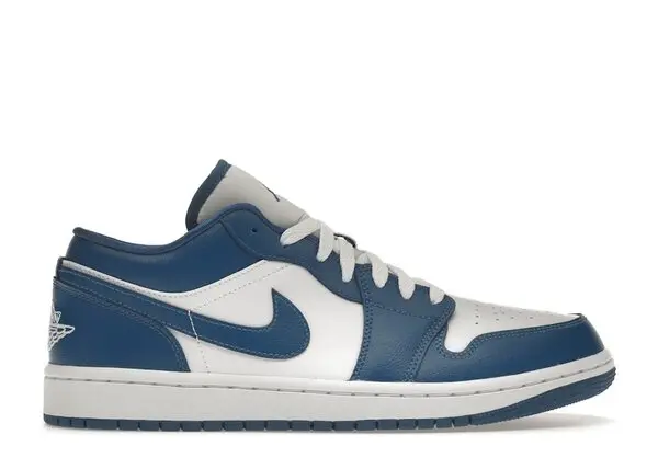 JORDAN 1 Low Marina Blue Sneakers - White/dark Marina Blue