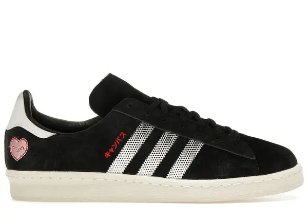 Adidas Campus 80s Tokyo Manga Sneakers - Core Black/cloud White/off White