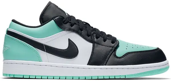 JORDAN 1 Low Top Sneakers - White/emerald Rise/black