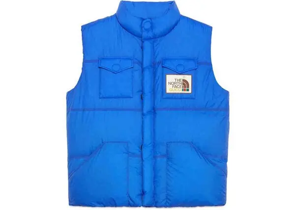 Gucci X The North Face Down Vest - Blue