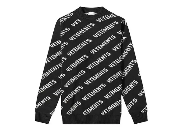Vetements Allover Logo Crew Sweat