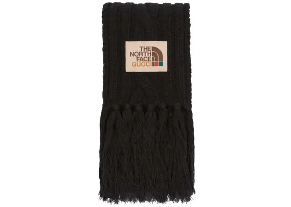 Gucci X The North Face Wool Scarf - Black